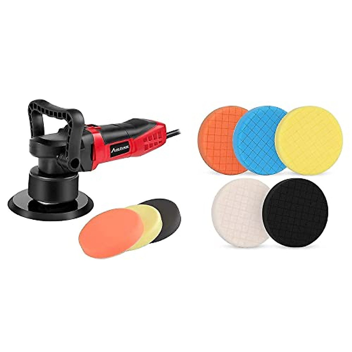 Avid Power Dual Action Polisher Kit Bundle with 5PCS Buffing Pads