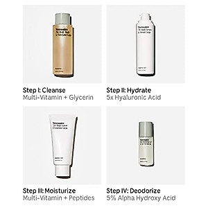 Nécessaire The Body Wash. Eucalyptus. Multi-Vitamin Gel Cleanser. Nourish, Soften. Hypoallergenic. Dermatologist-Tested. No SLS / SLES. 250 ml / 8.4 fl oz