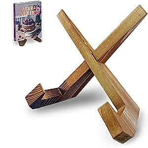 Cookbook Stand - Wooden Decoration Cookbook Cookbook Stand for Kitchen Counter Holder Can Be Used for Ipad, Counter Display, Record Holder, Book Display，Farmhouse Recipe Book Holder（Pine Wood）…