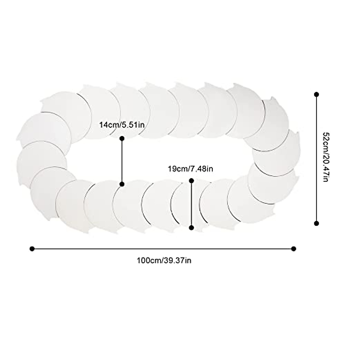 Rotating Food Turntable 3.28ft Adjustable Dining Table 360° Manual Swivel Food Serving Train Dining Table Turntable for Dining Room Party