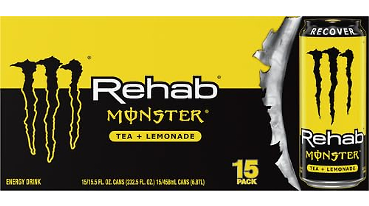 Monster Energy Rehab Tea + Lemonade + Energy, Energy Iced Tea, Energy ...