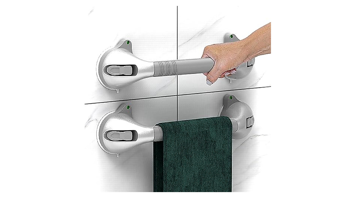 Safety+Beauty Suction Shower Grab Bar - 2 Pack w/Indicators