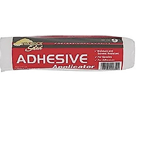 Linzer RC 118 0900 Project Select Adhesive Roller, 1/4 in Nap, 9 in L, Nylon Cover, 9 x 1/4", White