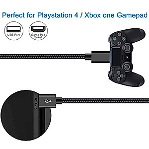 SCOVEE PS4 Controller Charger Cable,Charger Cord for Xbox One Controller, Micro USB Charging Cable PS4 Charge Wire for Xbox One S/X,Sony Playstation 4,PS4 Slim/Pro Dual-Shock Game Consoles 6ft