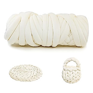 Chunky Yarn for Arm Knitting, guofa Giant Soft Fleece Yarn Bulky Yarn for Throw Blanket Pillow, Hand Knitting Bag, Cat Bed and DIY Home Decorations