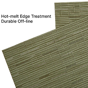 Myir JUN Place Mats, Table Mats Set of 8 Indoor Placemats Washable Non-Slip Heatproof Woven Placemats for Dining Table Fabric Place Mat PVC (Green, Set of 8)