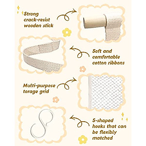 Maiqufa Headband Holder Hair Bows Organizer for Girls, Wall Mounted Hanger with 40 hooks, Large Capacity Baby Hair Accessory Organizer for Toddler Girls Room and Nursery Décor