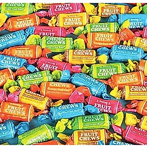 Tootsie Roll Fruit Chews 5-Flavor Individually Wrapped Bulk Multicolored Taffy Candy (5 Pound)