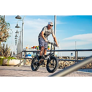 EMOJO Lynx Pro Sports 500W Folding Electric Road Bike for Adults 20 Inch Fat Tire Outdoor E Bike with Fenders 30 Miles 7 Speed Pedal Assist E Bicycle with 48V 10Ah Battery and LCD Display (White)