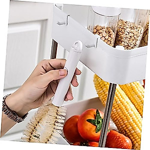 USHOBE Trolley 4 Storage Rack Kitchen Slide Out Cart Bathroom Rolling Cart Storage Rack with Wheels Makeup Rolling Cart Slim Storage Cart Wheel Dolly Cosmetics Organizer Storage Basket