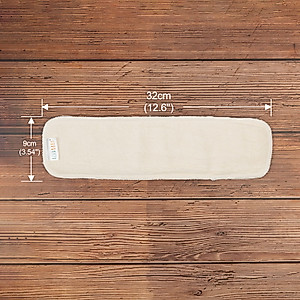 ALVABABY 12PCS Newborn Cloth Diaper Insert,4 Layers Cloth Diaper Inserts, Inserts,Reusable Cloth Diaper Inserts Overnight 12SMB