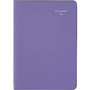 AT-A-GLANCE 2023 Weekly & Monthly Planner, 5-1/2" x 8-1/2", Small, Beautiful Day, Lavender (938P-200)
