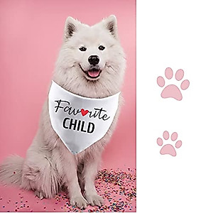 JXGZSO 1 Piece Favorite Child Pet Bandana for Dog Owner Dog Dad Dog Mom Gift (Favorite Child Dog)