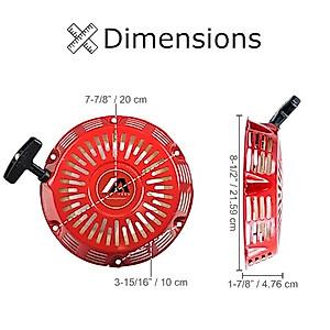 AlveyTech Red Recoil Pull Start for Honda GX340, GX390, GX420, & GX440 Engines