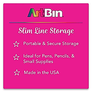 ArtBin 6907AB Slim Line 10 Compartment Small Art & Craft Organizer, [1] Plastic Storage Case, Clear