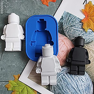 Building Block Silicone Molds for Baking Supplies - 6Pcs Brick Mold Silicone Ice Cube Mold Dome Silicone Mold Jelly Candy Making Supplies - Hot Chocolate Candy Molds Silicone Robot Candy Making Tools