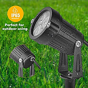OurLeeme Spot Lights Outdoor - 3W LED Lawn Garden Flood Light Waterproof Landscape Lighting Low Voltage Landscape Lights Spotlights for Yard Green Light AC 85-265V