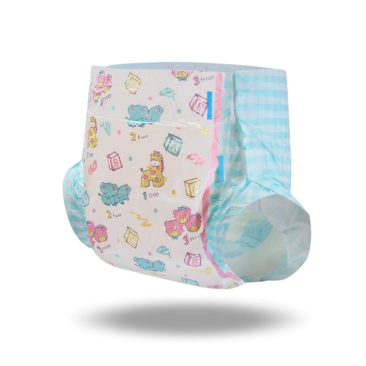 Littleforbig Adult Printed Diaper 40 Pieces (4 Packs) - Vintage Baby (Medium 28"-38")