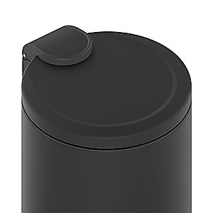 Innovaze 3.2 Gal./12-Liter and 0.8 Gal./3 Liter Stylish Round Black Metal Step-on Trash Can Set