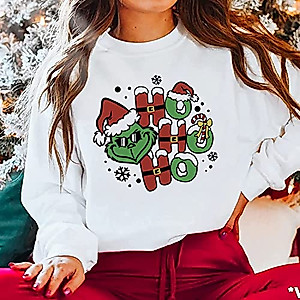 9 Pcs Christmas Iron on Decals Transfer Heat Transfer Design Sticker Iron on Vinyl Patches,Cartoon Christmas Grinch HTV Iron on Transfer Paper for Clothing Hat Pillow Backpack DIY Craft Supplies