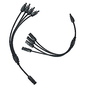 KRXNY PV Solar Panel Cable Wire Connectors Adapter Y Branch 1 To 4 Parallel M/FFFF & F/MMMM 1 Pair