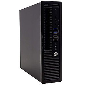 HP Elitedesk 800 G1 Ultra-Slim Desktop Computer, Intel i7-4770s up to 3.9 GHz, 8GB RAM, 240GB SSD, DVD, Windows 10 Professional 64 Bit (Renewed)