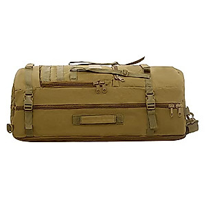 IFANGZHIWUI Hiking Backpacks 50L Camping Backpacks for Men Women 600D Oxford Outdoor for Traveling With Waterproof cover (khaki, 50L)