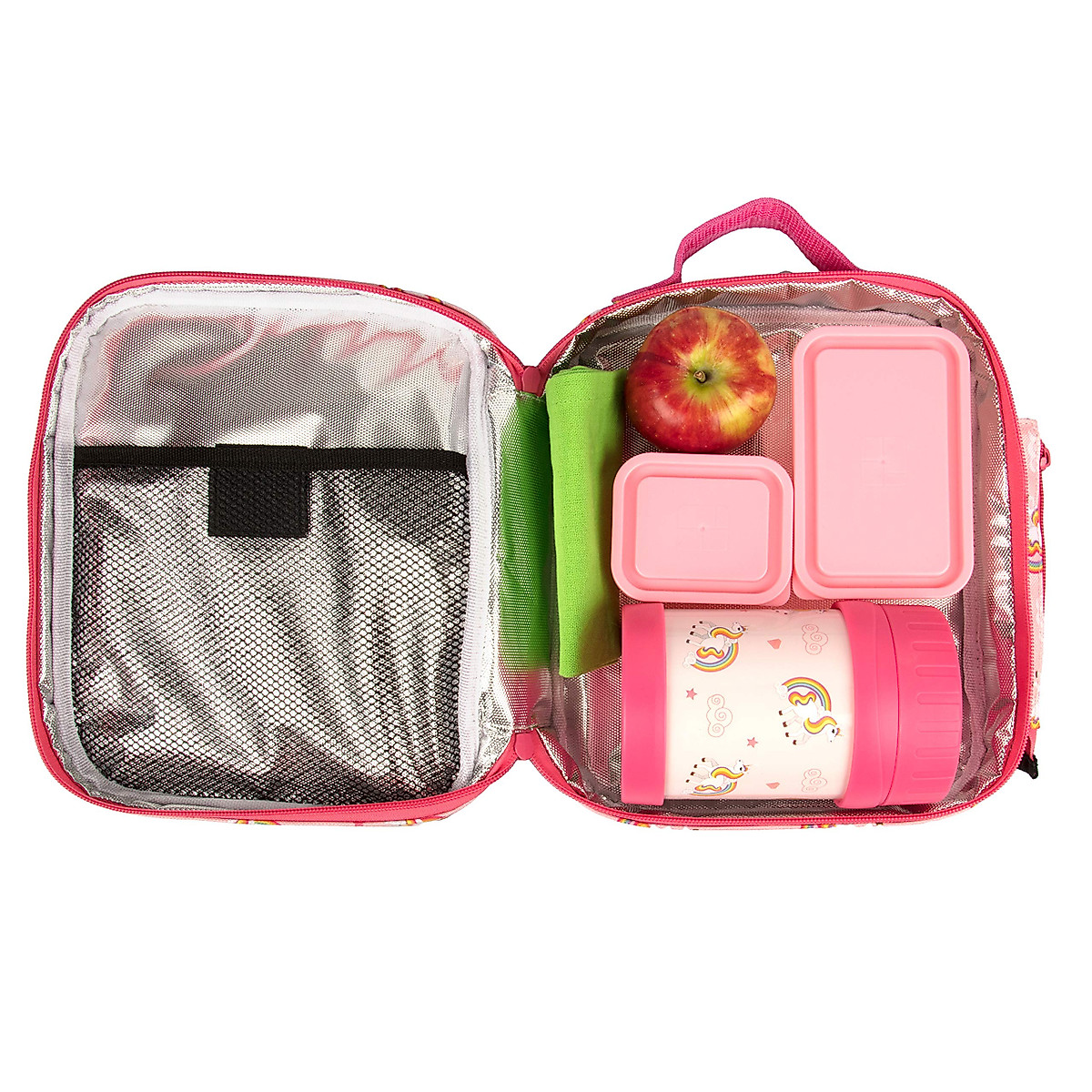 Bentology Stainless Steel Insulated Lunch 13 oz Thermos for Kids – Large Leak-Proof Storage Jar Container for Hot & Cold Food, Soups, Liquids - BPA Free - Fits Most Lunch Boxes and Bags - Unicorn