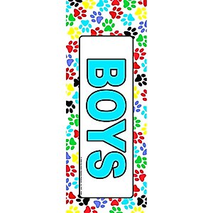 Top Notch Teacher Products TOP5299 Boys Paws Hall Pass, 0.1" Height, 3.4" Wide, 9.3" Length