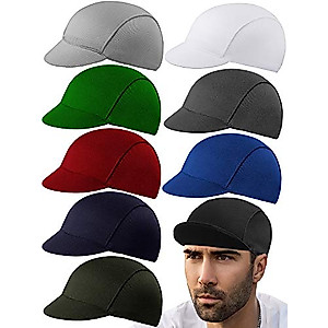 9 Pieces Summer Cycling Cap Under Helmet Unisex Breathable Bike Hat Sweat Absorbent Bicycle Cap for Men and Women Running Outdoor Sports, 9 Colors
