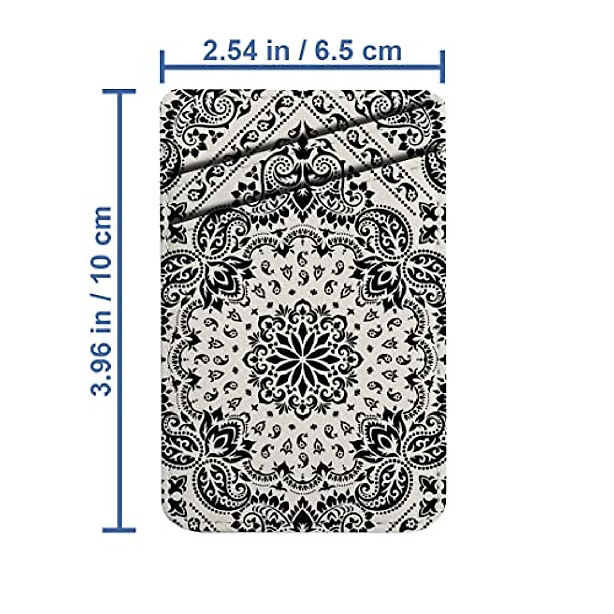 Diascia Pack of 2 - Cellphone Stick on Leather Cardholder ( Paisley Bandana Pattern Pattern ) ID Credit Card Pouch Wallet Pocket Sleeve