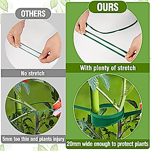 197 Ft Plant Ties for Climbing Plants, Stretching Garden Plant Tape, Soft Reusable Garden Twist Wire Strings for Tomato Cucumber Vine Plants Sapling Supports Training Staking Outdoor Indoor