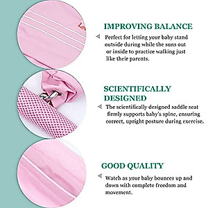 NUOBESTY Pink Baby Jumper Swing Doorway Fabric Toddler Doorway Bumper Over The Door Toddler Exerciser Jumper Tools for Toddler Infant