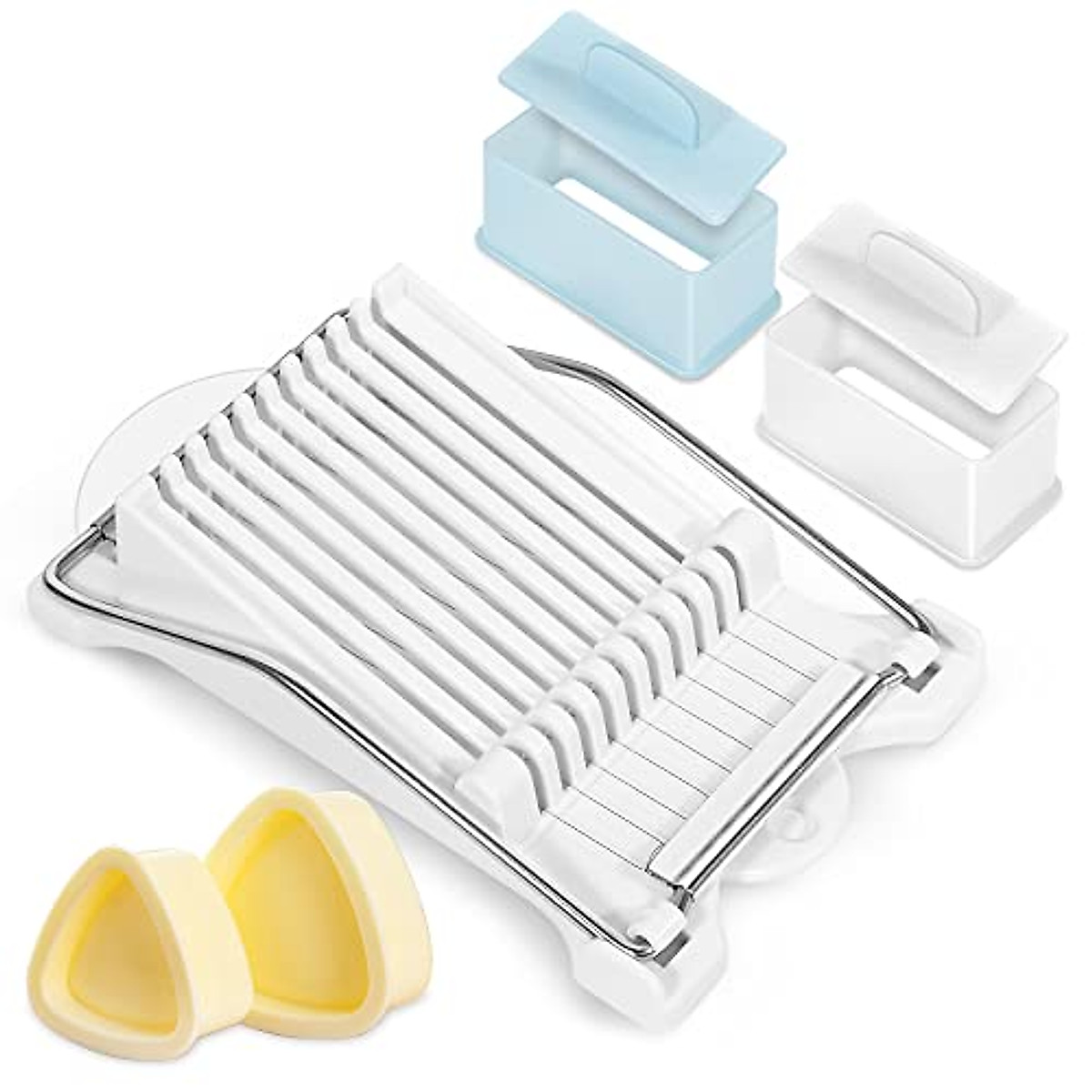 Dualshine Musubi Mold 5 Pcs Musubi Maker Kit Sushi Mold Making Kit Musubi Press(non Stick) Onigiri Rice Ball Mold Maker BPA Free Cheese Luncheon Bread Meat Butter Slicer for Kitchen Restaurant