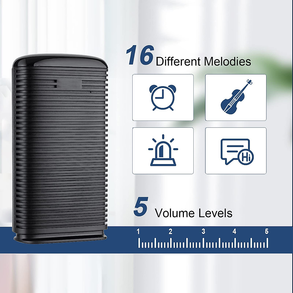 KERUI DW9 Wireless Driveway Alarm Long Range Weatherproof Motion Detector & Sensor - Security Driveway Alert System - Protect Outside Property