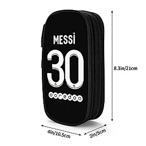 Lionel Paris PSG #30 Messi 2021 Big Capacity Pencil Pen Case for Office College School Large Storage High Capacity Bag Pouch Holder Box