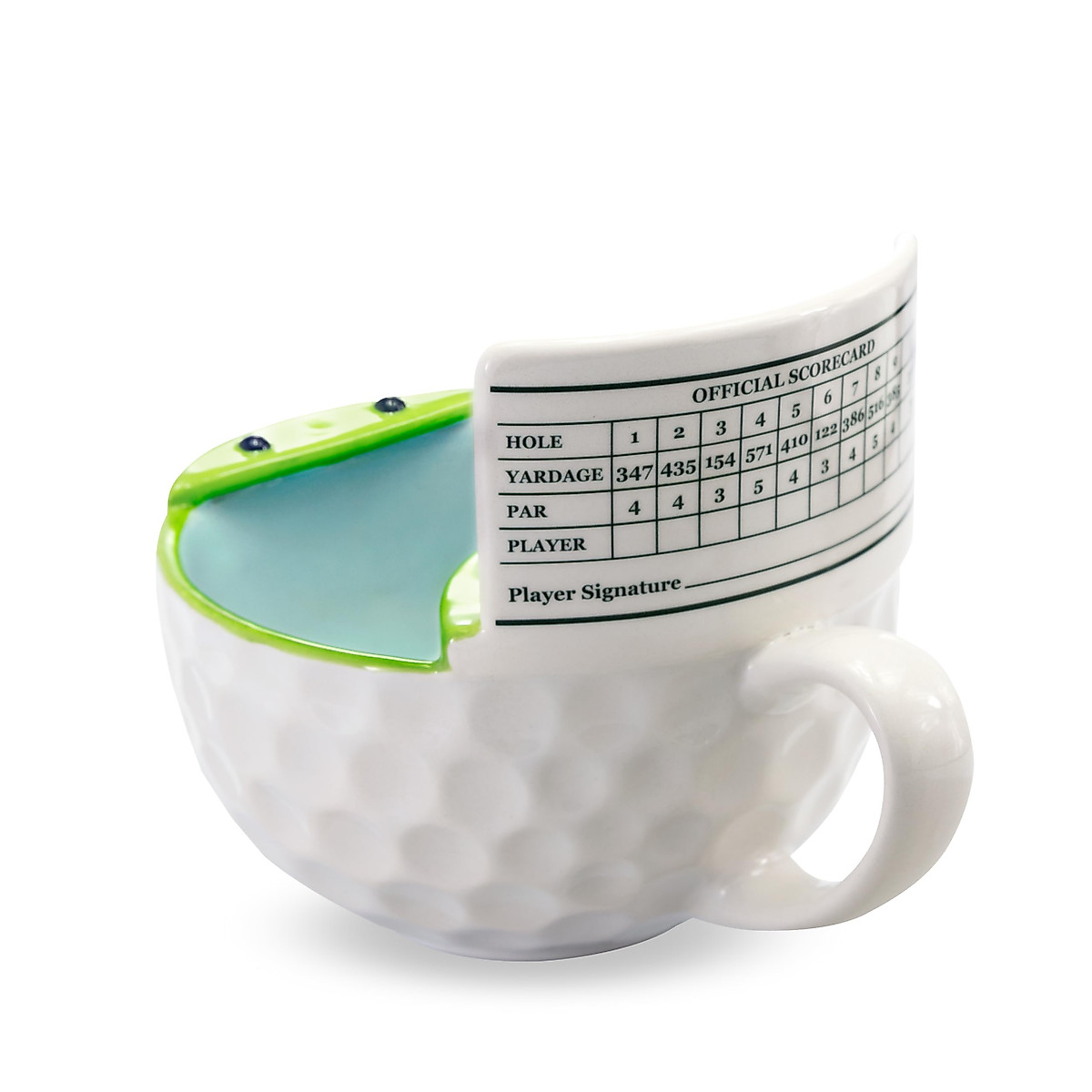 MAX'IS Creations The Golf Mug With A Green, Novelty Ceramic Coffee Mug, Soup Bowl, Funny Idea for Men Women Golfers Dad Him Her Kids Golf Lovers Golf Players, Golf Accessories, 16oz