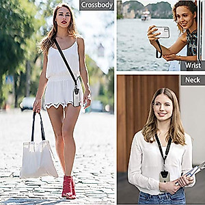 OUTXE Phone Lanyard - 4× Pads, 1× Adjustable Neck Strap, 1× Wrist Strap, Nylon Phone Lanyard Compatible with All Smartphone