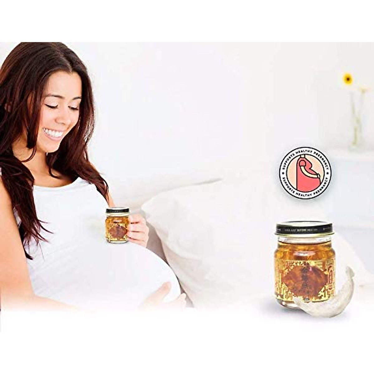 Golden Nest Premium Bird Nest Soup, Swallow Bird Nest 100% Natural - Made in USA, (燕窩) 6 bottles x 75ml (2.5 oz.) - (Ginseng)