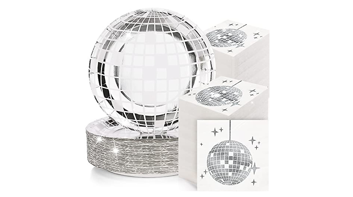 Disco Party Supplies 200 Pcs - Silver Discos for 70s & 80s Party