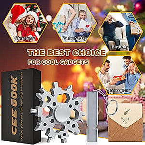Stocking Stuffers for Men Adults Kids, 24-in-1 Snowflake Multitool, Cool Gadgets for Men, Funny Christmas Gifts for Men, Unique Gifts for Anniversary Husbands, Boyfriends, Teens