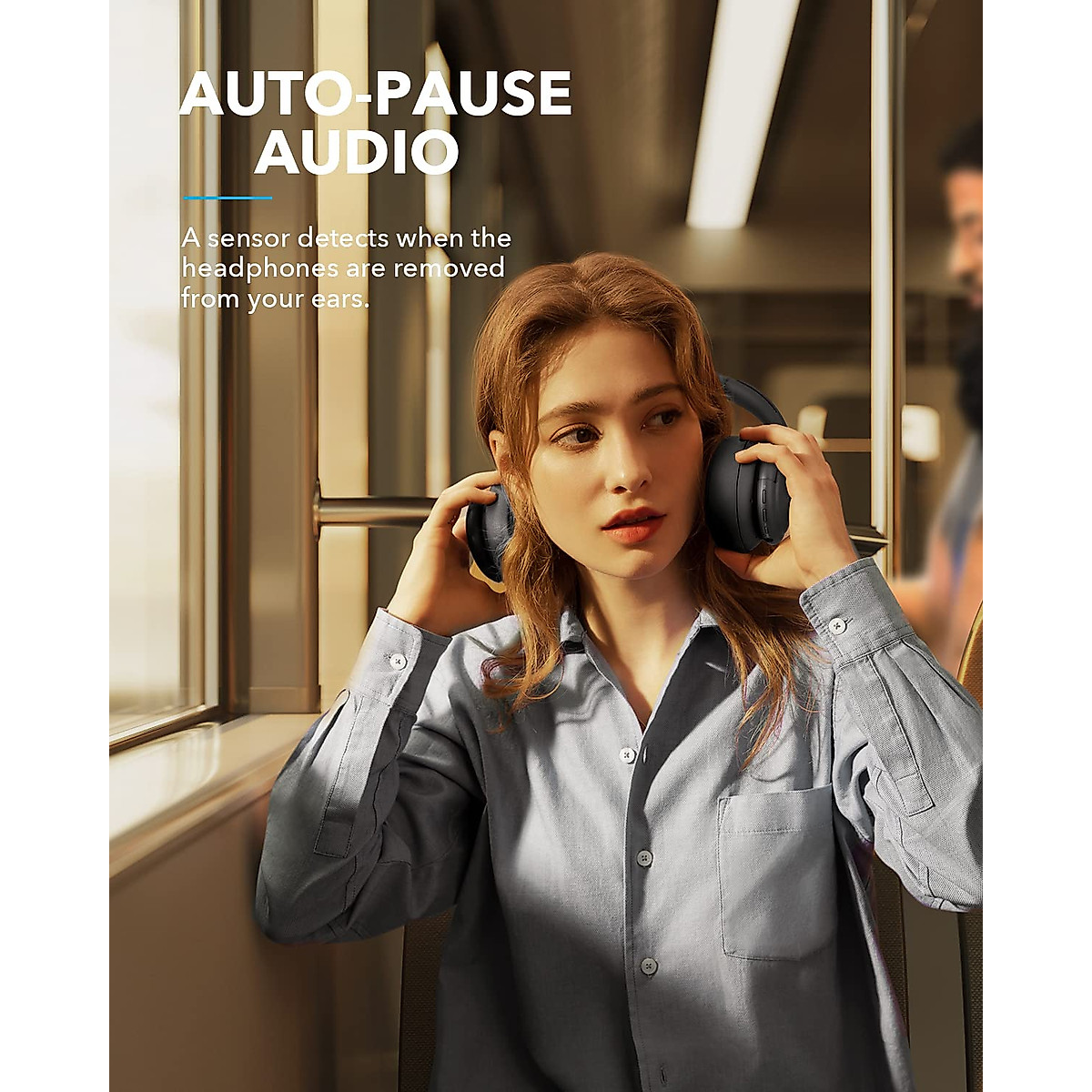 Soundcore by Anker Life Q35 Multi Mode Active Noise Cancelling Headphones, Bluetooth Headphones with LDAC for Hi Res Wireless Audio, 40H Playtime, Comfortable Fit, Clear Calls (Black) (Renewed)