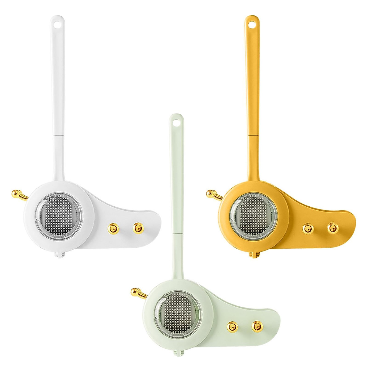 Long Handle Toilet Brush,Wall-Mounted Deep Cleaning Brush with Snail Shape Holder,Household Cleaner Bathroom Accessories Wall Mounted Toilet Brush for Bathroom Accessory Toilet Cleaning Brush