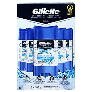 Gillette Endurance Clear Gel Deodorant, Cool Wave (3.8 oz., 5 pk.)ES