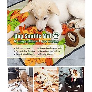 Snuffle Mat for Large Dogs,40"x 28"Dogs Nosework Feeding Mat, Enrichment Interactive Dog Puzzle, Slow Food Mat for Dogs Cats Toys for Training and Brain Stimulating,Encourages Natural Foraging Skills