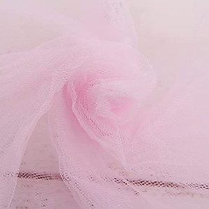 Threadart Premium Soft Tulle Mega Roll - 6 x 100 Yards (300ft) Fabric - for Wedding, Parties, Costumes, and Decoration - Light Pink