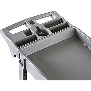 Ironton 500-Lb. Capacity 2 Tray Utility Cart, Maintenance-Free Structural Foam Construction Cargo Pushcart, Scratch Resistant, Easy to Clean Service Cart, 40in.W x 17in.D x 32 9/10in.H