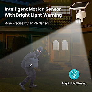 SOVMIKU Solar Security Camera Outdoor,1080P Wire-Free Pan Tilt 360° View Spotlight Indoor,WiFi Solar/Battery Powered Security Cameras 4X Digital Zoom,2-Way Audio, Motion Detection,Tuya APP