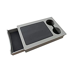 Fendy Arm Rest Table Holder with Drawer, Serving Trays for Coffee Table, Sofa Side Organizer for Gadgets and Remote
