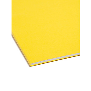 Smead Fastener File Folder, 2 Fasteners, Reinforced 1/3-Cut Tab, Letter Size, Yellow, 50 per Box (12940)